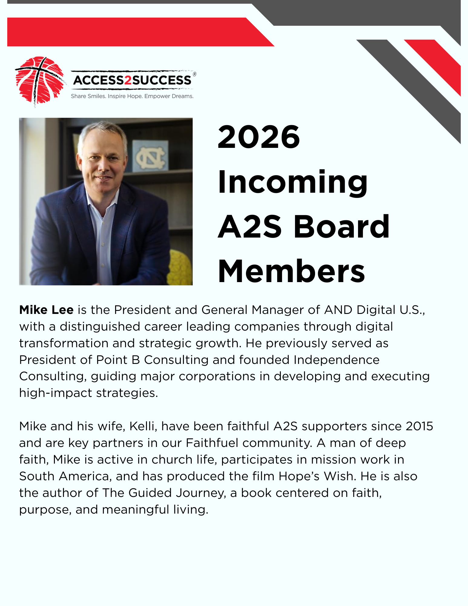 Access to Success Welcomes Four New Board Members | News of Davidson